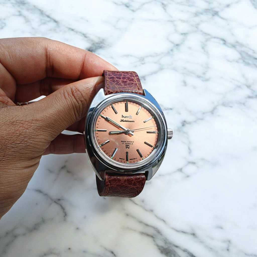 Modded Hmt orange dial - Time Ticks