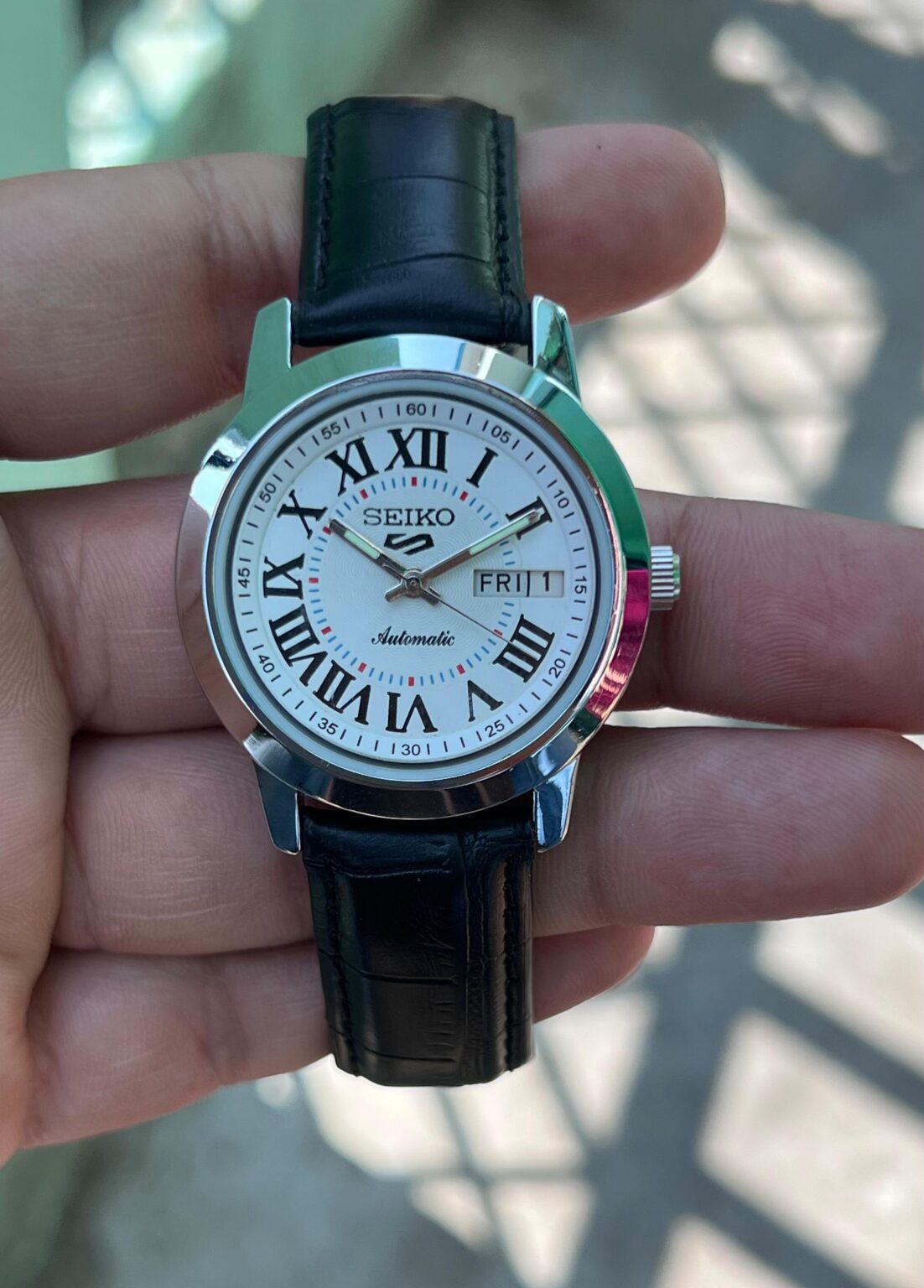 Modified Seiko 5 Automatic – Roman Dial Edition - Time Ticks